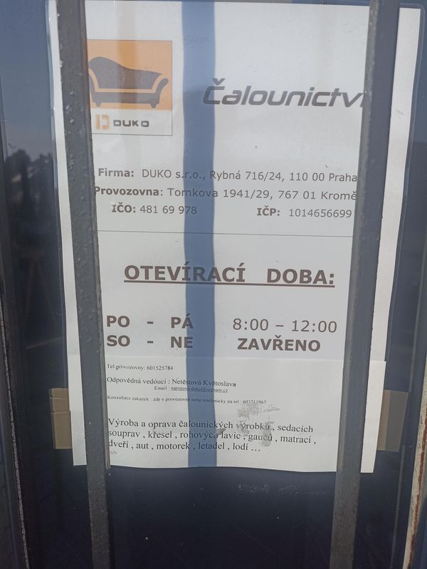 Čalounictví Duko (Kroměříž) • Firmy.cz